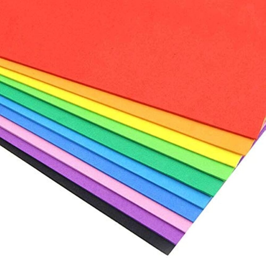 ProKart A4 Size Foam Sheets 2mm Thickness Multicolour Sheets Pack of 10 ...